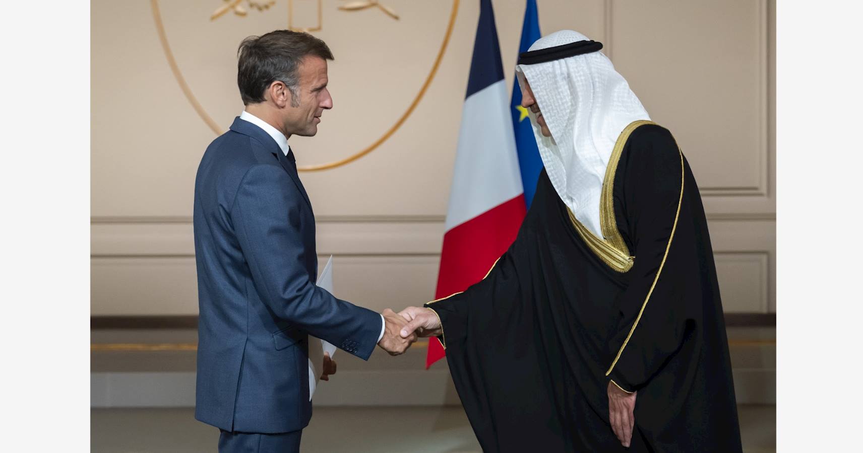 President of France Receives Credentials of Ambassador of Bahrain in Paris
