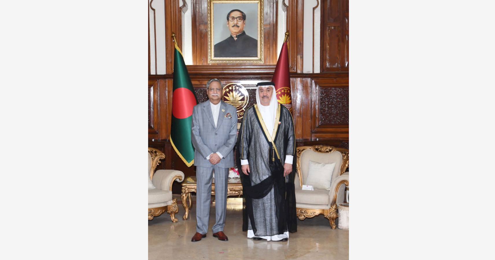 President of Bangladesh receives credentials of Ambassador of Bahrain